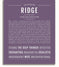 Ridge | Name Art Print – Name Stories