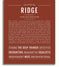 Ridge Personalized Name Meaning Art Prints – Name Stories