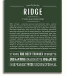 Ridge | Name Art Print – Name Stories