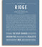 Ridge | Name Art Print – Name Stories