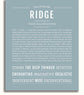 Ridge | Name Art Print – Name Stories
