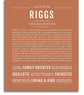 Riggs Personalized Name Meaning Art Prints – Name Stories