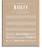 Rigley | Name Art Print – Name Stories