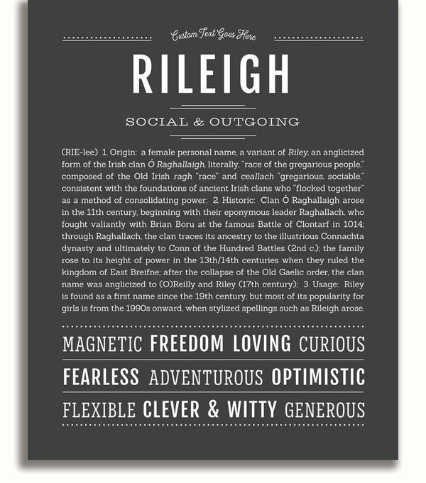 Rileigh | Name Art Print - Personalized Custom Gifts – Name Stories