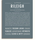 Rileigh Personalized Name Meaning Art Prints – Name Stories