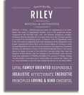 Riley (female) | Name Art Print – Name Stories