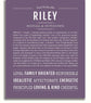 Riley (female) | Name Art Print – Name Stories