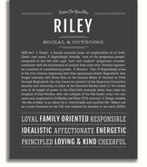 Riley (female) | Name Art Print – Name Stories