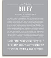 Riley (female) | Name Art Print – Name Stories
