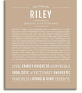 Riley (female) | Name Art Print – Name Stories