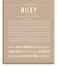 Riley Personalized Name Meaning Art Prints – Name Stories