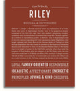 Riley Personalized Name Meaning Art Prints – Name Stories