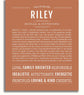 Riley (female) | Name Art Print – Name Stories