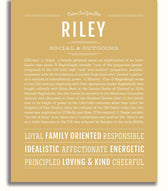 Riley (female) | Name Art Print – Name Stories