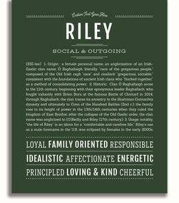 Riley (female) | Name Art Print – Name Stories