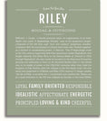Riley (female) | Name Art Print – Name Stories
