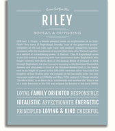 Riley (female) | Name Art Print – Name Stories