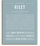Riley (female) | Name Art Print – Name Stories
