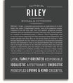 Riley (male) | Name Art Print – Name Stories