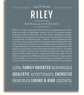 Riley Personalized Name Meaning Art Prints – Name Stories