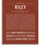 Riley (male) | Name Art Print – Name Stories