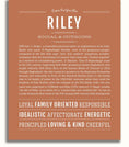 Riley Personalized Name Meaning Art Prints – Name Stories