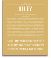 Riley (male) | Name Art Print – Name Stories