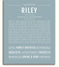 Riley (male) | Name Art Print – Name Stories
