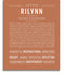 Rilynn Personalized Name Meaning Art Prints – Name Stories