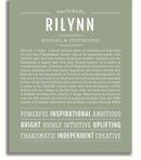 Rilynn | Name Art Print – Name Stories