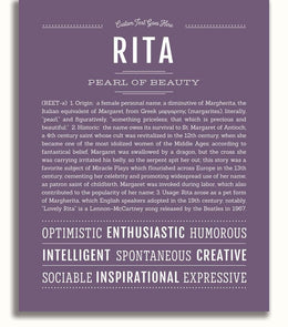 Rita | Name Art Print – Name Stories