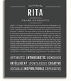 Rita | Name Art Print – Name Stories