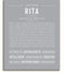 Rita Personalized Name Meaning Art Prints – Name Stories