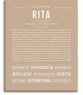Rita | Name Art Print – Name Stories