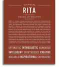Rita | Name Art Print – Name Stories