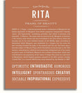 Rita | Name Art Print – Name Stories