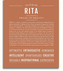 Rita | Name Art Print – Name Stories