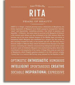 Rita | Name Art Print – Name Stories