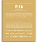 Rita | Name Art Print – Name Stories