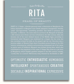 Rita | Name Art Print – Name Stories