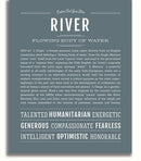 River (female) | Name Art Print – Name Stories