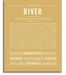 River (female) | Name Art Print – Name Stories