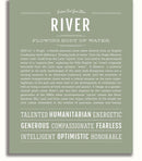 River (female) | Name Art Print – Name Stories