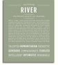 River Personalized Name Meaning Art Prints – Name Stories
