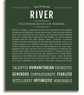 River Personalized Name Meaning Art Prints – Name Stories