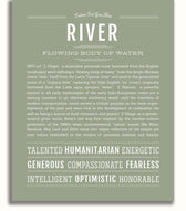 River Personalized Name Meaning Art Prints – Name Stories