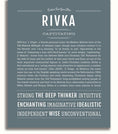 Rivka Personalized Name Meaning Art Prints – Name Stories