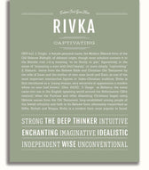 Rivka Personalized Name Meaning Art Prints – Name Stories