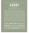 Robby Personalized Name Meaning Art Prints – Name Stories