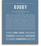 Robby Personalized Name Meaning Art Prints – Name Stories